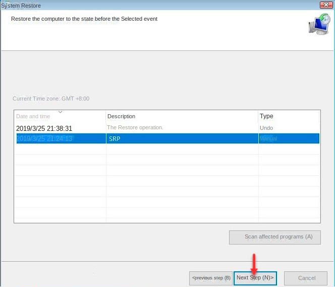 The solution to the problem of Windows "cannot continue to execute code ...